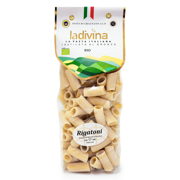 Makaron Rigatoni (rurki) 500g BIO La Divina | EcoWybrane.pl